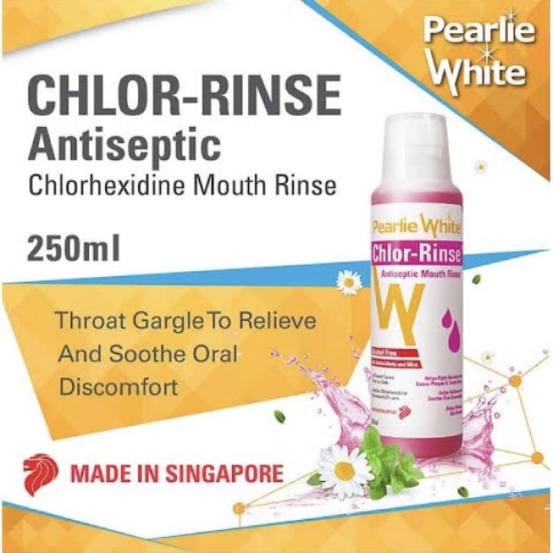 Promo Pearlie White Chlor Rinse Antiseptic Mouth Rinse Kumur Mulut ...