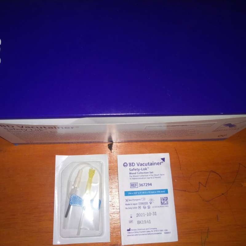 Promo BD Vacutainer needle wing 25 G ll Safety lok Diskon 50% di Seller ...