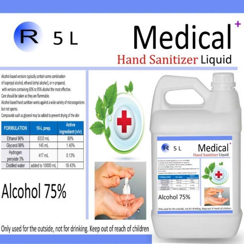 Jual Hand Sanitizer 5 Liter Cair Medical Alkohol 75% Di Seller Anes ...