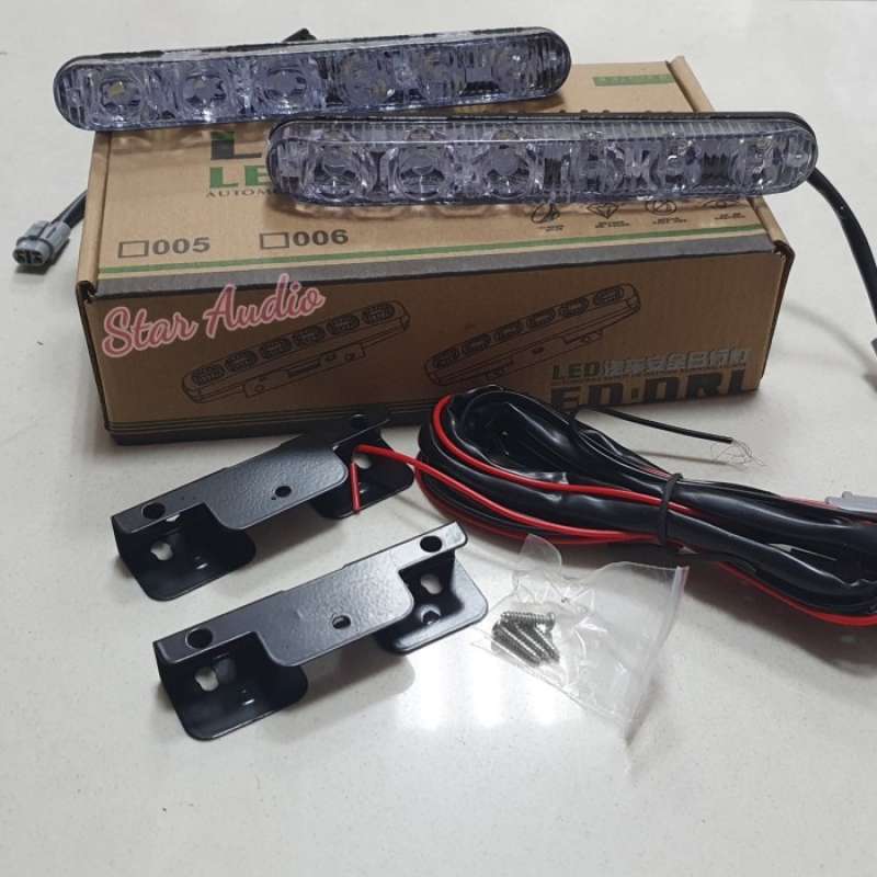 Promo Lampu Led Drl Bumper Grill Mobil 6 Titik Putih Diskon 33% di ...