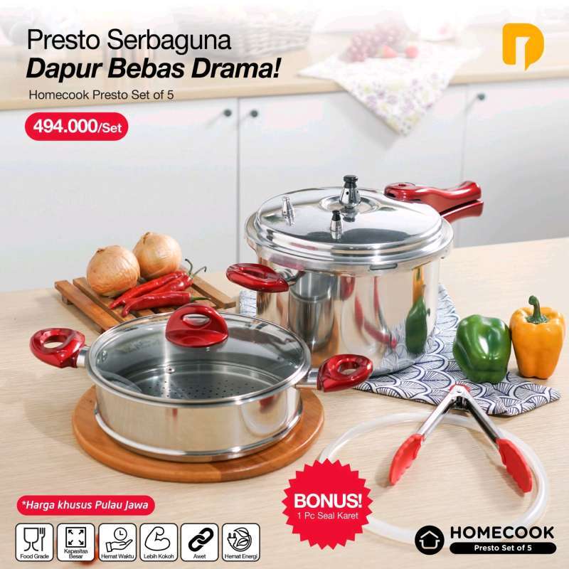 Promo Homecook Presto Set Of 5 Diskon 3% di Seller Aulia FrozMart - Kota Depok, Jawa Barat | Blibli