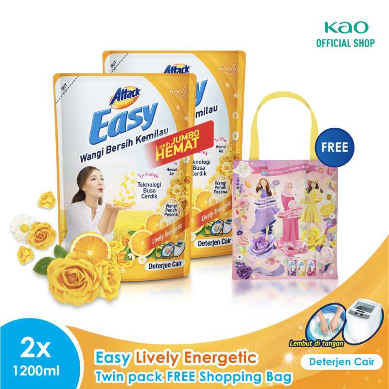 Promo Free Gift - Attack Easy Lively Energetic Deterjen Cair [1200 Ml ...
