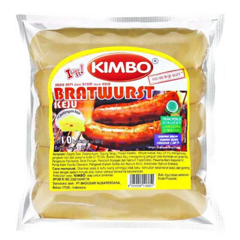 Jual Kimbo Sosis Bratwurst Keju 500gr di Seller Trio Frozen Uber ...