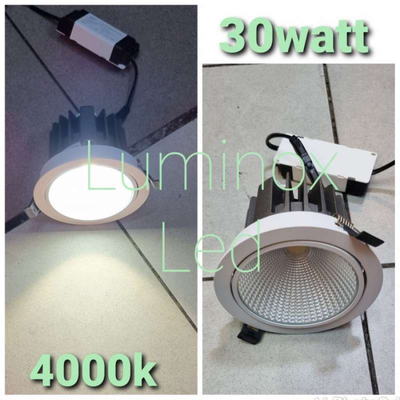 Jual Downlight Cob Kim 4000k 30w 30watt / Plafon Ceiling Led 30 Watt 220v Di Seller Gudang Lampu ...