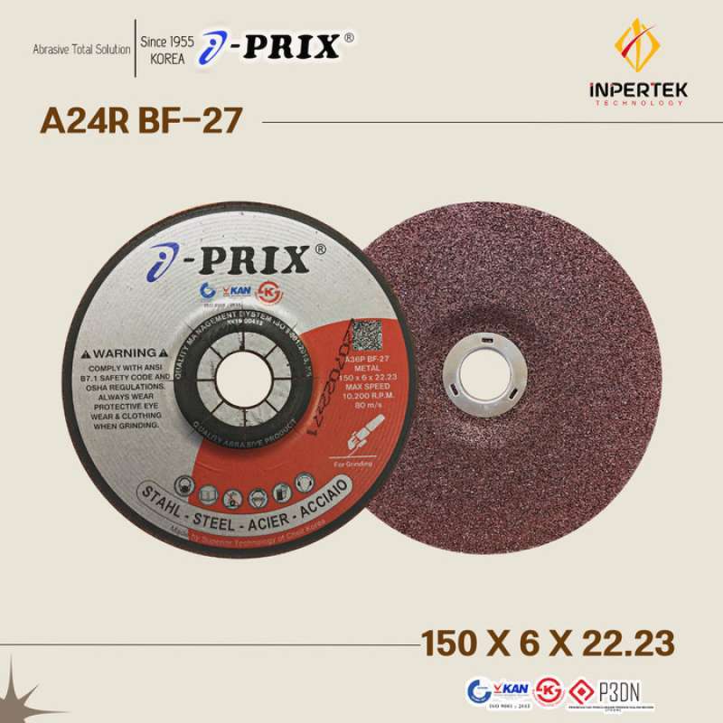 Promo Batu Gerinda 6 Inch I-PRIX Poles 150 X 6 Mata Asah IPRIX Grinding ...