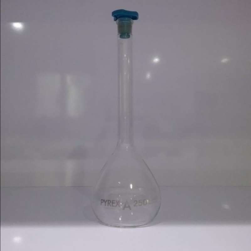 Promo Volumetric Flask Pyrex England -labu Ukur 250ml Pyrex Class A Diskon 23% Di Seller Alat ...