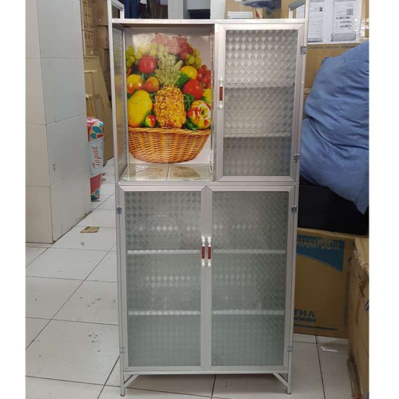 Promo LEMARI RAK PIRING KACA SERBAGUNA Diskon 26% di Seller Fay shop ...