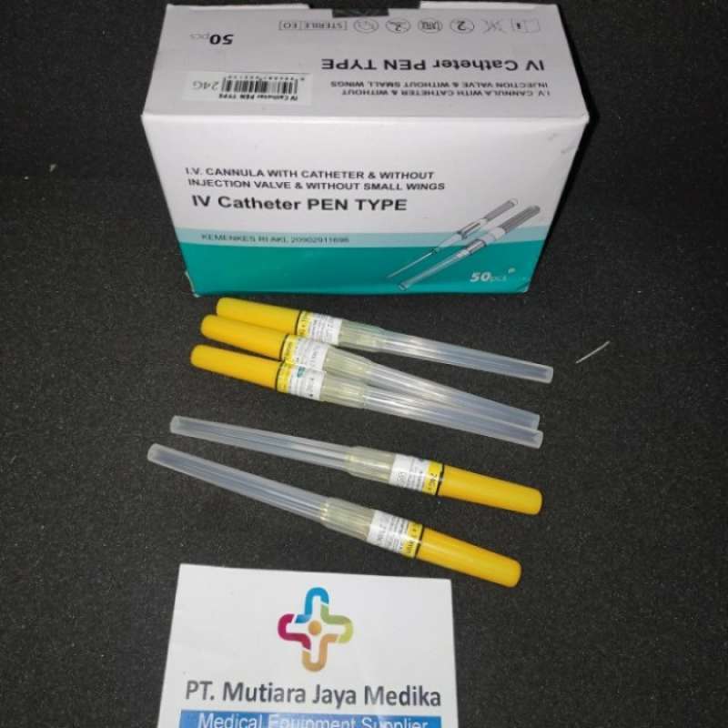 Promo IV Catheter Pen Type 24G Abbocath jarum infus Onemed - per Box ...