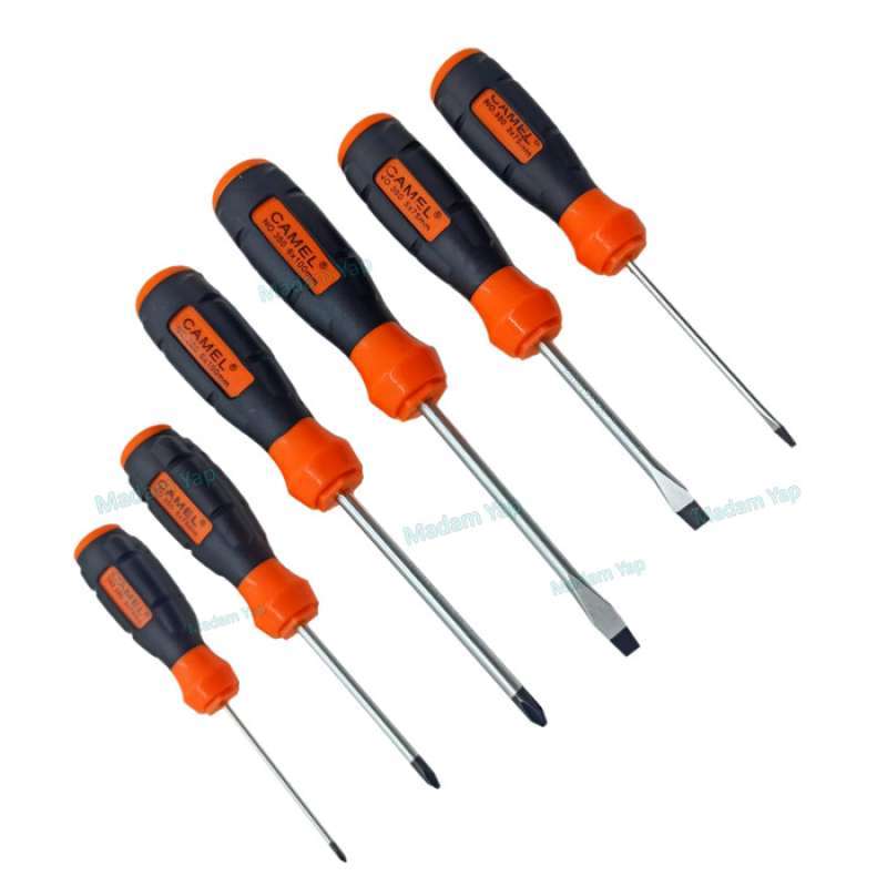 Promo Obeng Set Kombinasi Magnet 6 pcs/Obeng Plus Minus Magnet Gagang ...