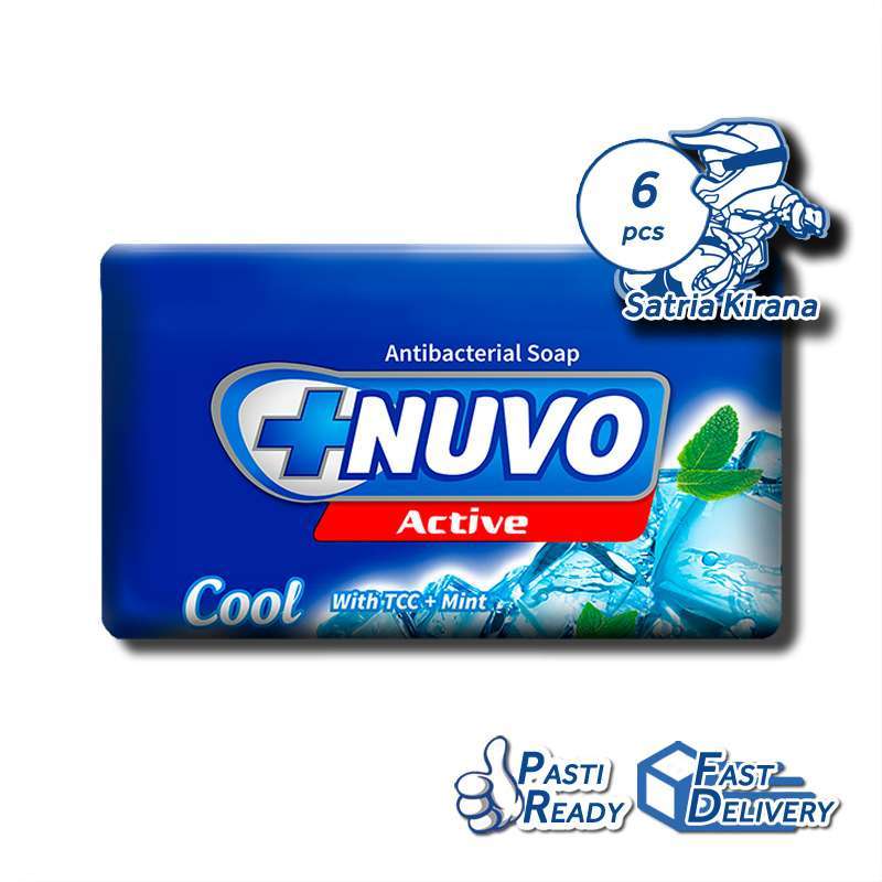 Promo Nuvo Active Cool Mint [6 pcs] Blue Sabun Biru Batang Menthol Anti ...
