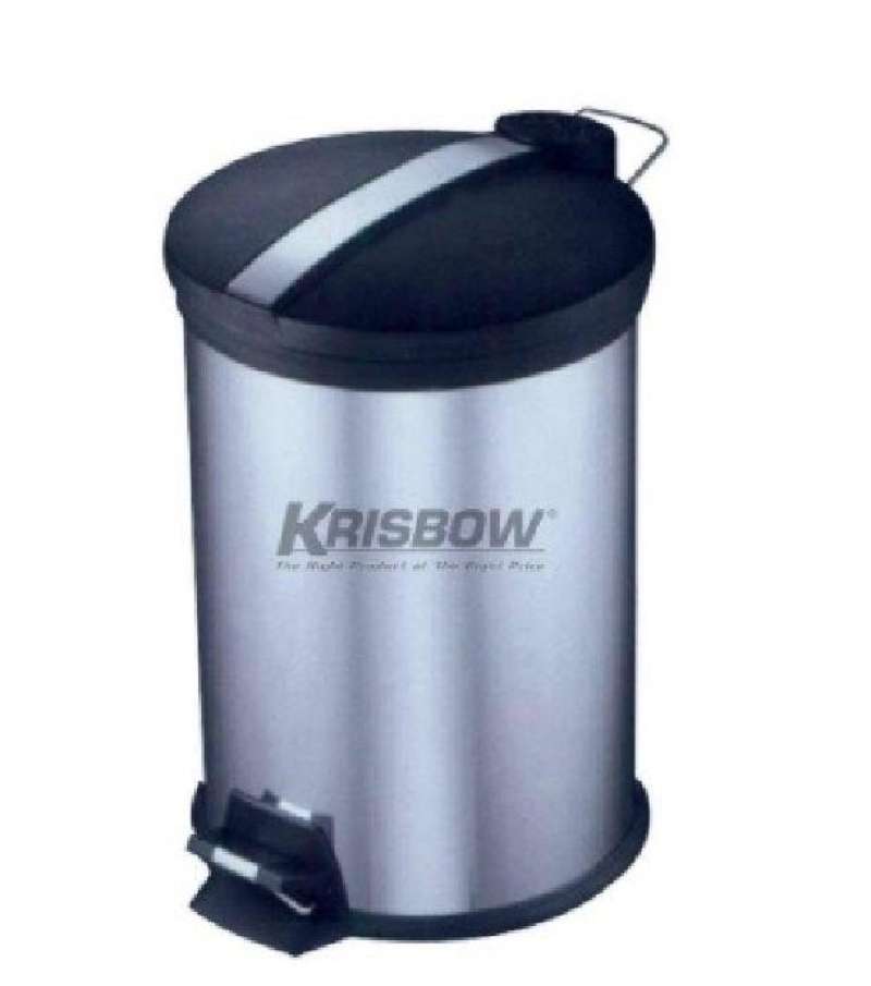 Jual Krisbow Fancy Waste Bin Round 20l With Pedal Item #kw1800797 Di ...