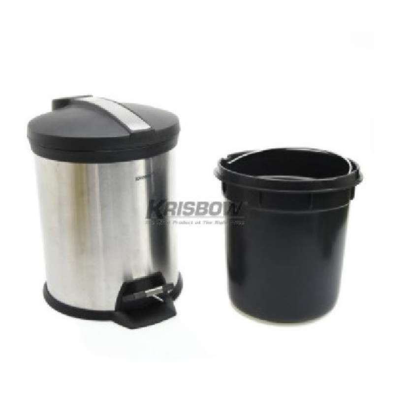 Jual Krisbow Fancy Waste Bin Round 20l With Pedal Item #kw1800797 Di ...