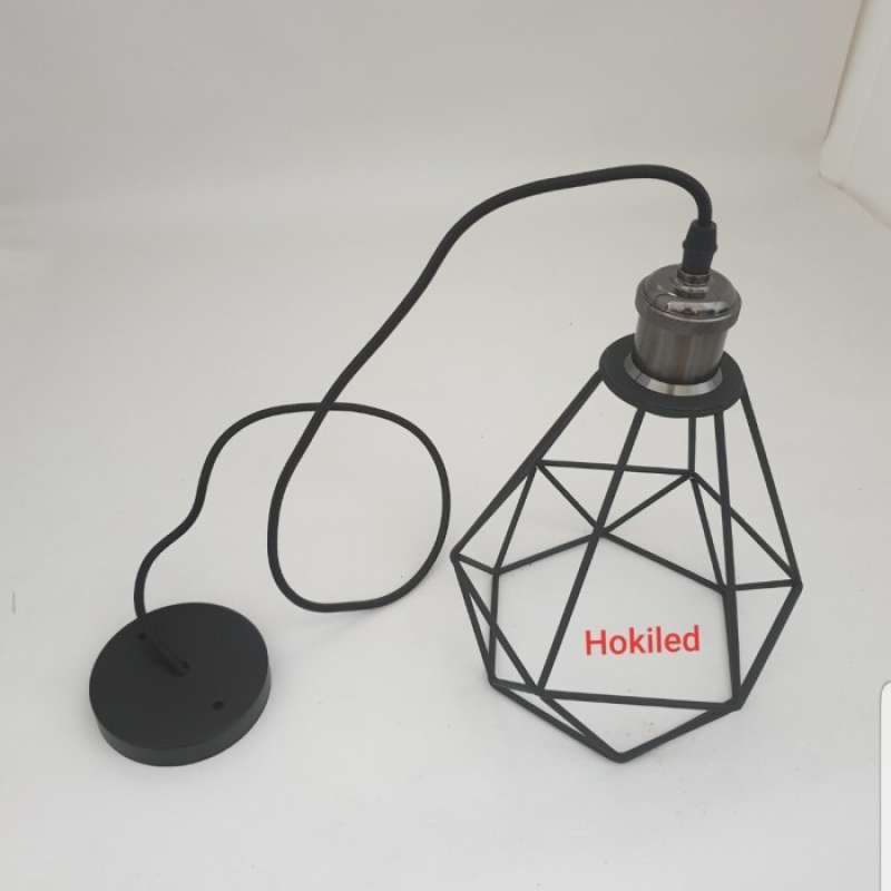 Promo kap lampu hias diamond+fitting gantung besi cafe Diskon 23% di Seller Gudang Lampu Jakarta ...