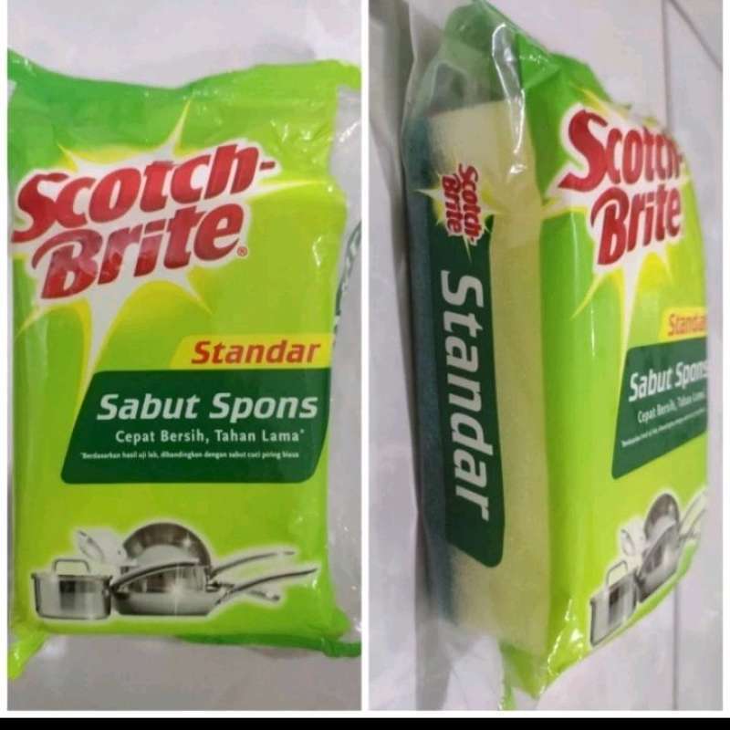 Jual SCOTCH BRITE STANDAR SABUT SPONS CUCI PIRING SERABUT SPONGE (ECER ...