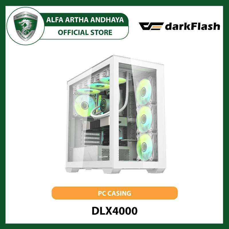 Promo darkFlash DLX4000 MESH EATX PC Casing [No Fan] - PUTIH Diskon 9% di Seller Alfa Artha ...