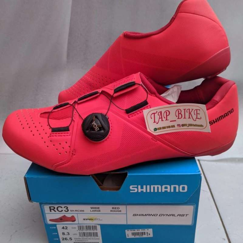 Jual Sepatu Cleat Shimano RC-3 Wide Red Merah Sepatu Cleat Road Bike ...