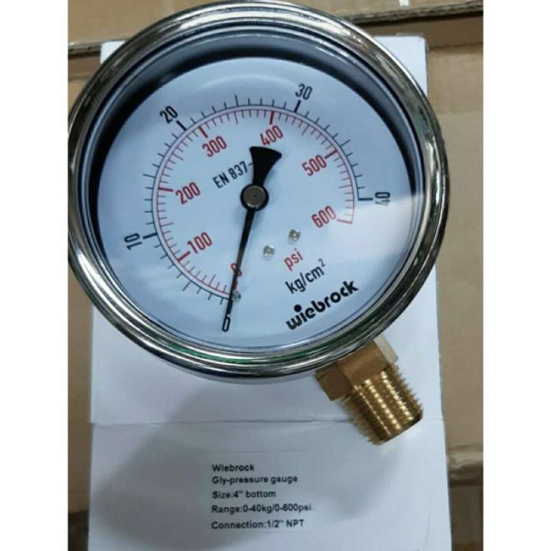 Promo Wiebrock 4 pressure gauge manometer tekanan raket gliserin stainless - 2.5kg Diskon 50% di ...