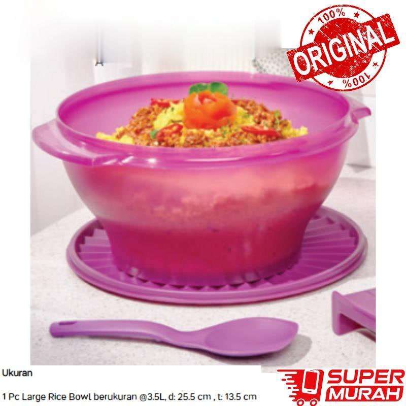 Jual Large Rice Bowl Tupper..ware Nanakan nasi, Tempat Nasi, Mangkuk ...