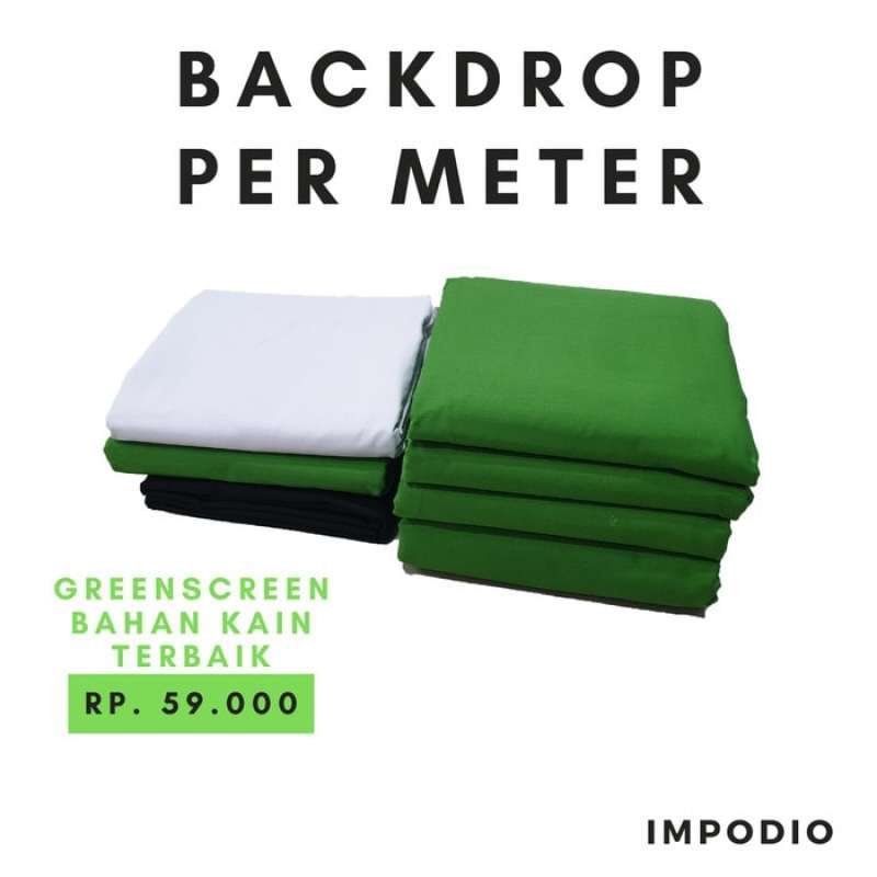 Promo Premium Background / backdrop greenscreen per meter semua warna ...
