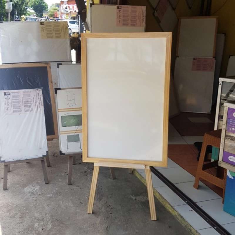 Jual Papan Tulis Whiteboard List Dan Standing Kayu 60X80 Cm di Seller ...