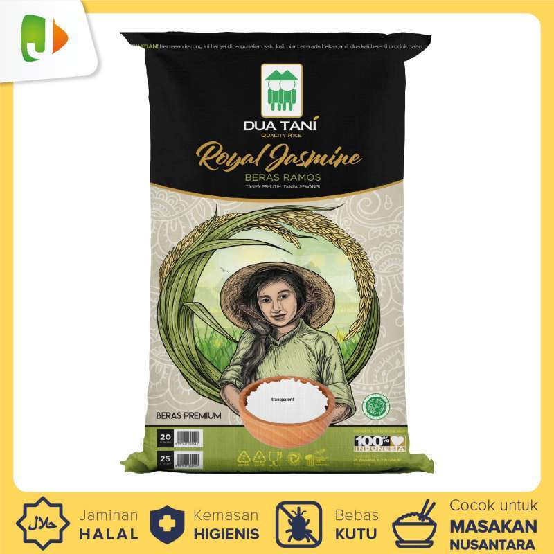 Jual BERAS DUATANI ROYAL JASMINE 25KG, WANGI, PULEN, PREMIUM halal di ...