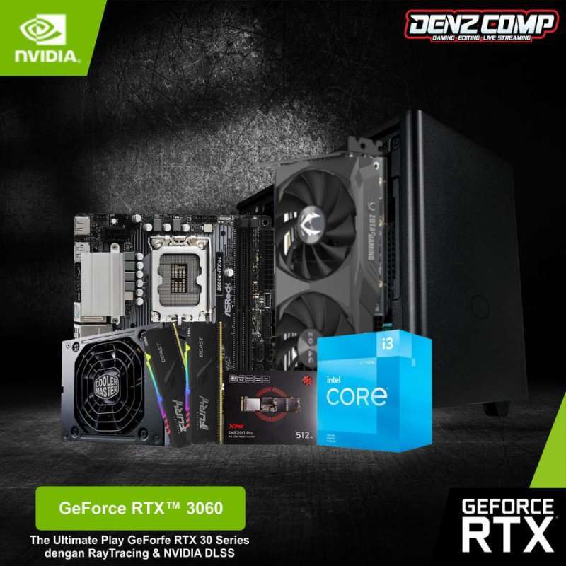 Jual Mini Itx Pc | Intel Core I3-12100f | Rtx 3060 | Ddr4 16gb |nvme 512 - 16gb Dual 3200 Di ...