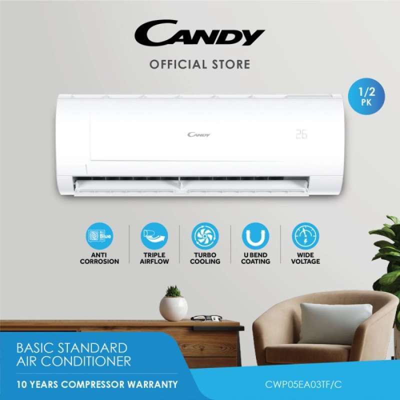 Promo CANDY AC Split Standard 1/2PK CWP05EA03TFC With Cool Diskon 23% ...