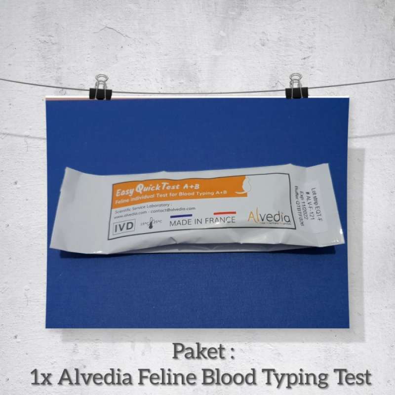 Jual Alvedia Feline Blood Typing Test - Tes Kit Golongan Darah Kucing ...