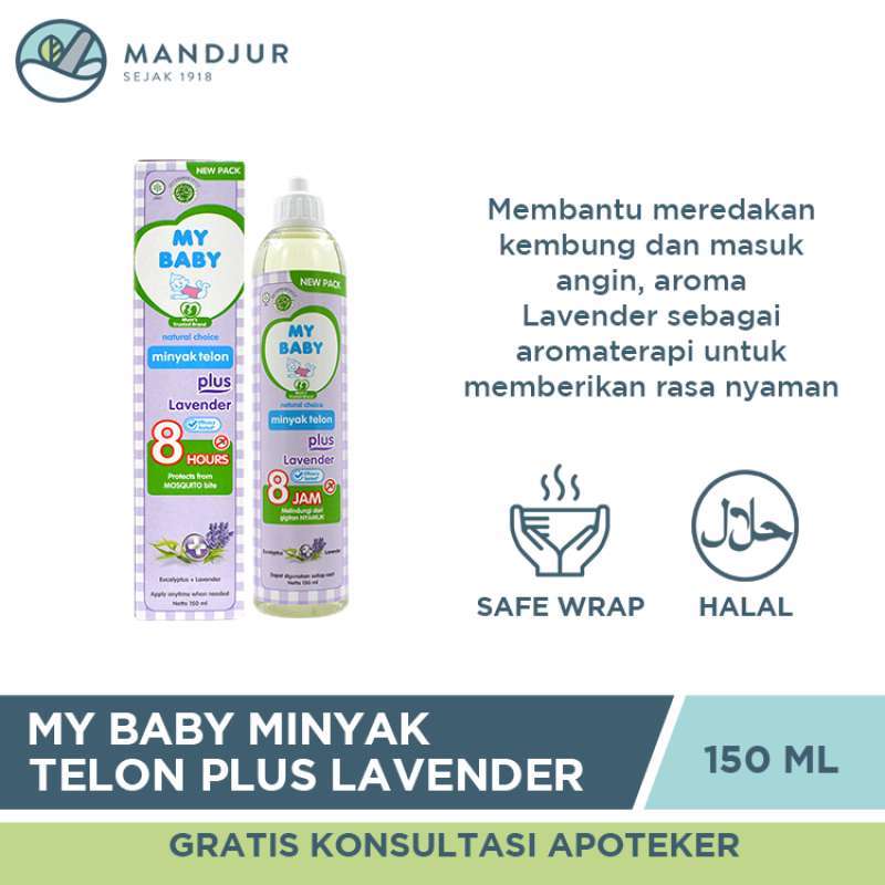 Jual My Baby Minyak Telon Plus Lavender 150 ml - Aroma Lavender Anti Nyamuk Hingga 8 Jam di ...