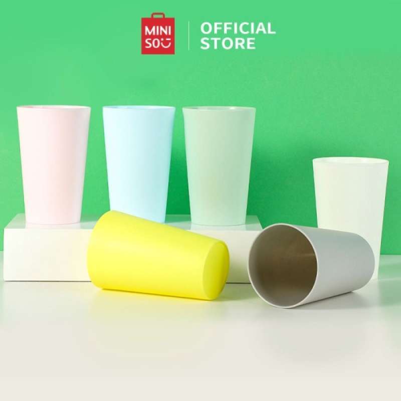 Jual MINISO Cangkir Set Plastik Cup Ramah Lingkungan Eco-friendly 6 Pcs ...