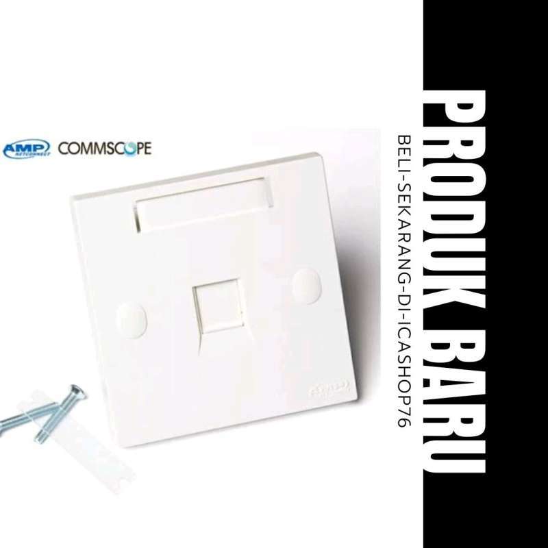 Jual Paket Faceplate Rj45 Modular Cat6e With Outbow Dus - Amp/commscope ...