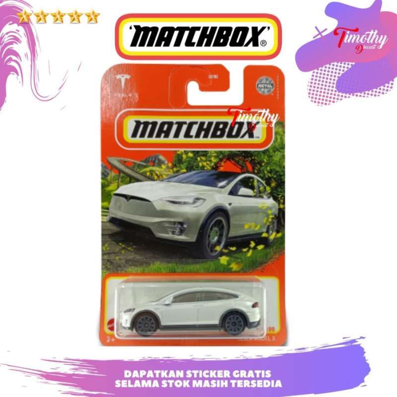 Jual MatchBox Tesla Model X Putih Cap Polos Timothy Diecast di Seller ...