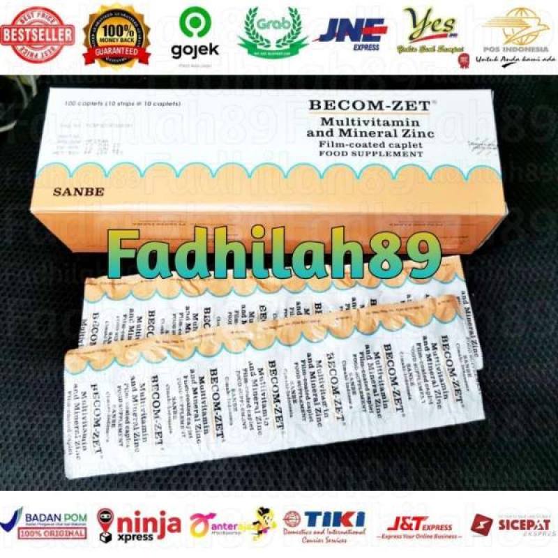 Jual BECOM ZET Strip (10 Tablet) ORIGINAL - MULTIVITAMIN, MINERAL, ZINC ...