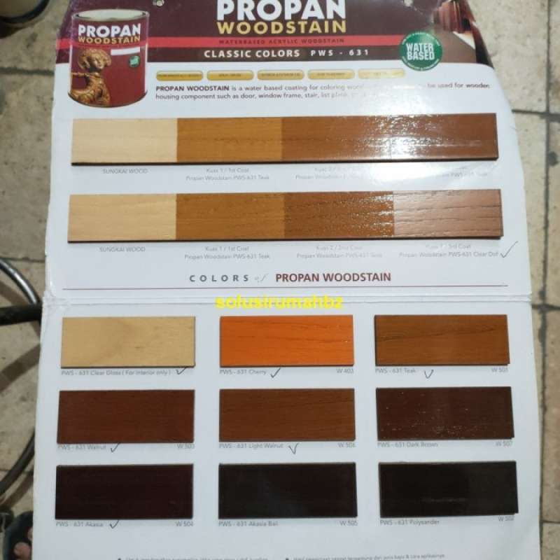 Jual Propan Woodstain Waterbased Politur Air Water Base Wood Stain Di ...