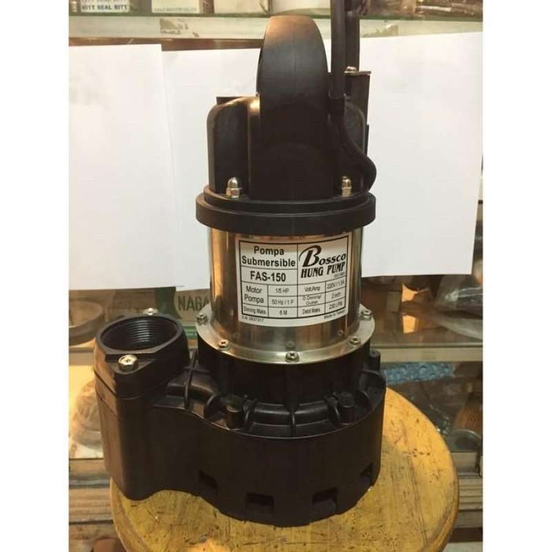 Jual Pompa Celup Bossco FAS-150 Manual Pompa Celup kolam Ikan 150 w ...