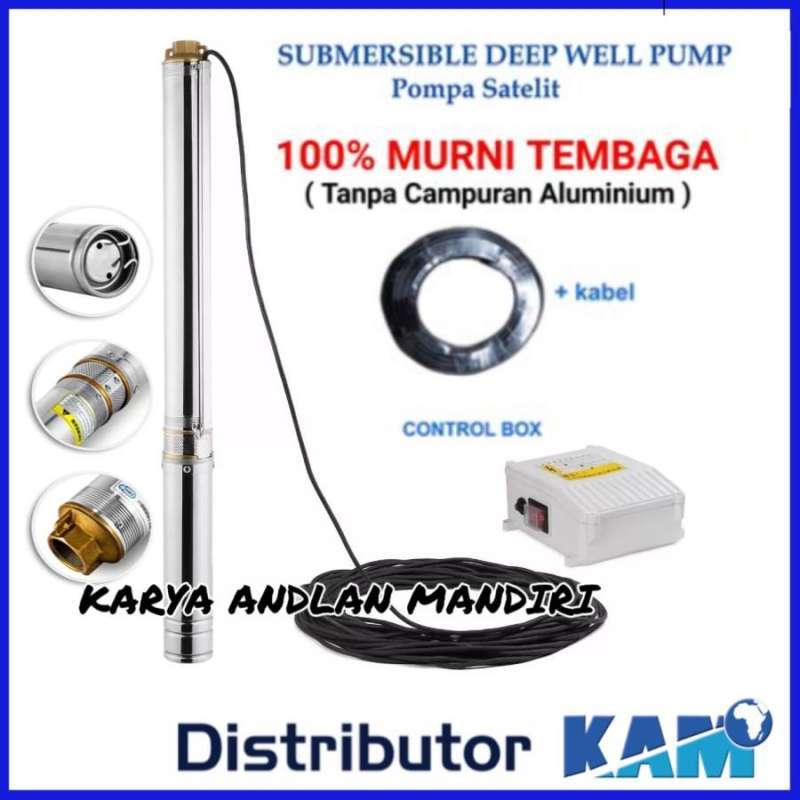 Jual Pompa Satelit 4â 1.5HP plus kabel 100M pompa submersible sumur ...