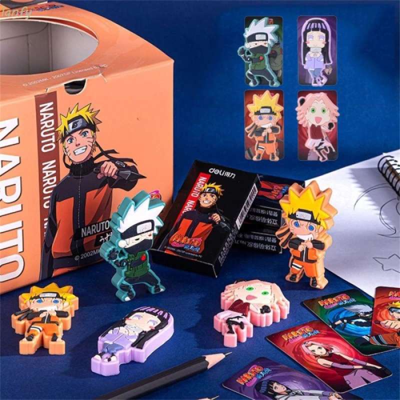 Jual LANFY Novelty Figure Erasers Students Rubber Erasers Naruto 3D ...