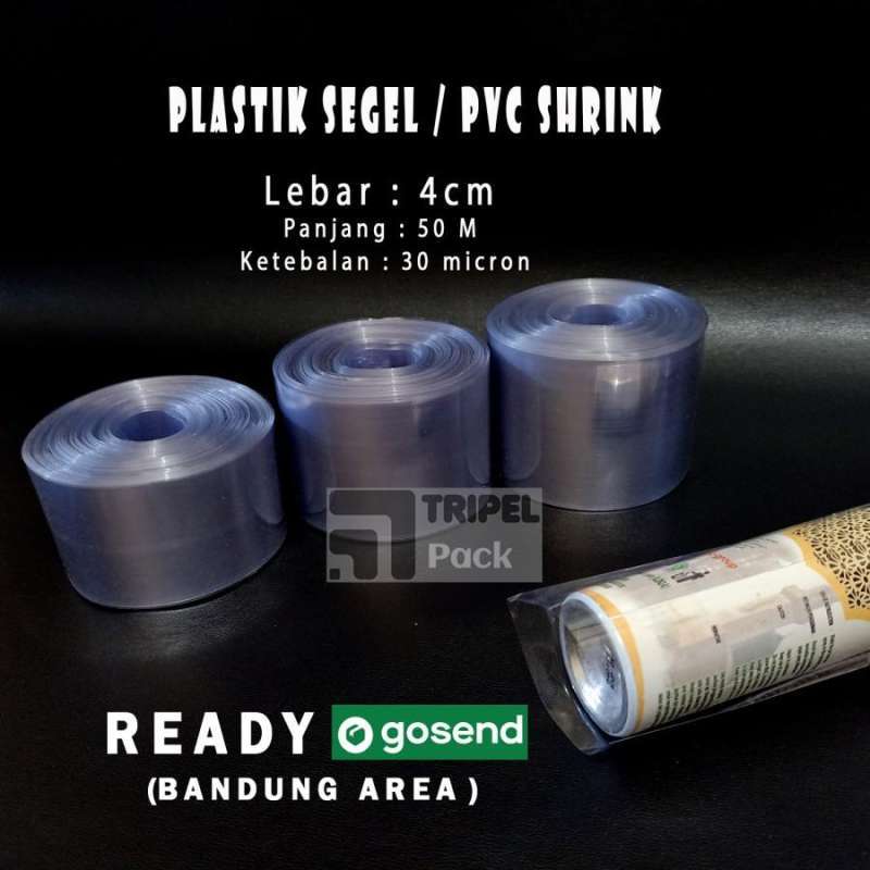 Jual Plastik Segel / PVC Shrink Roll 4 cm x 50 Meter - Bungkus Kemasan ...