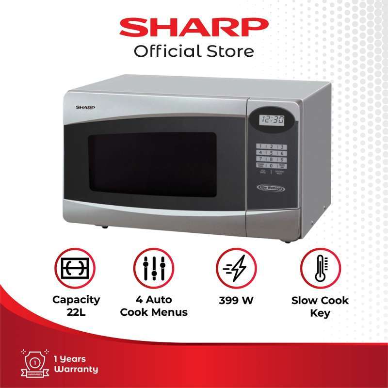 Jual Sharp R-230r[s] Microwave 22 Liter Compact Touch Control Low Wat ...