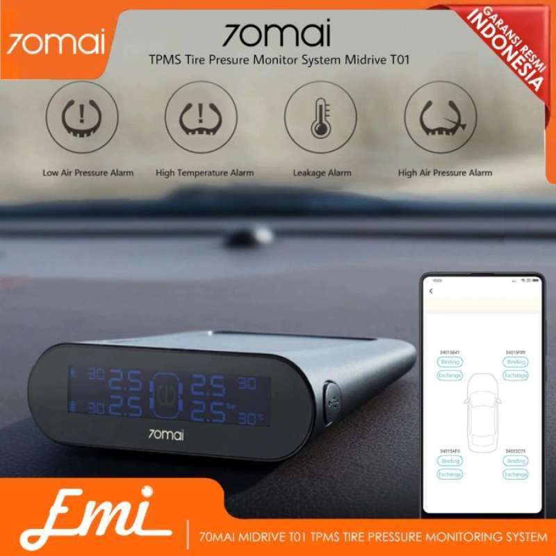 Jual 70mai Midrive Monitoring Tekanan Ban Mobil Wireless Real Time Tpms Di Seller Tune Up Pro ...
