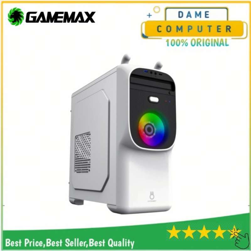 Promo Airmax 6508 Cute Rabbit Micro-ATX PC Case (Black/White) Diskon 31% di Seller Gawai.in ...