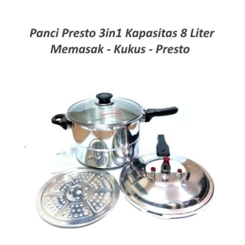 Jual Panci Presto 8 Liter Tutup Kaca Dan Steamerkukusan Hc - Moegen - Happ di Seller DMC ...