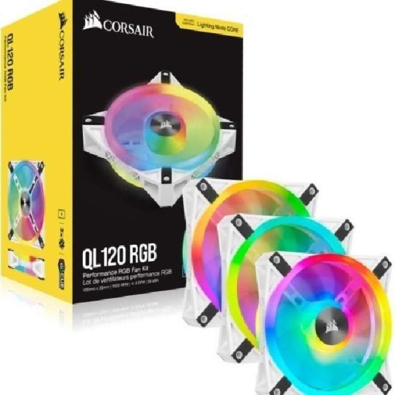 Jual Corsair iCUE QL120 RGB 120mm PWM Triple Fan with Lighting - 3 PACK ...