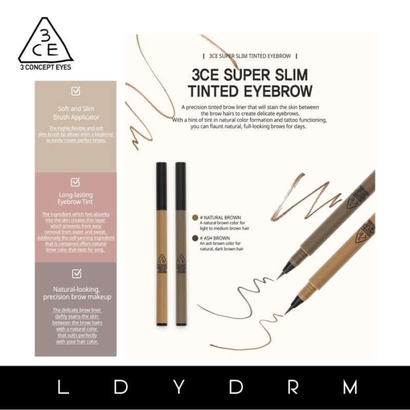 Jual 3Ce Super Slim Tinted Eyebrow di Seller Kagura Store - | Blibli