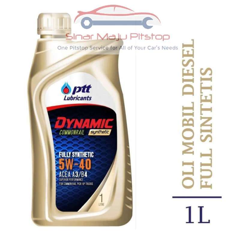 Jual PTT Dynamic Commonrail FULLY SYNTHETIC 5W-40 ACEA A3/B4 - Pelumas Oli Mesin Mobil Diesel 1 ...