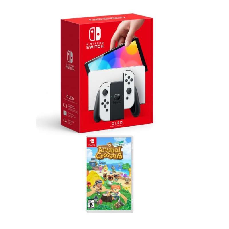Promo NINTENDO SWITCH OLED WHITE ANIMAL CROSSING NEW HORIZONS Diskon 33 ...