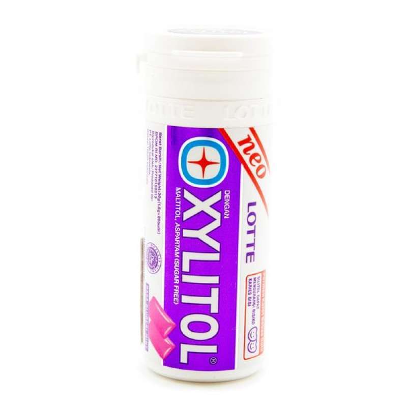 Jual Lotte Xylitol Blueberry Mint Chewing Gum - Permen Karet Rasa ...