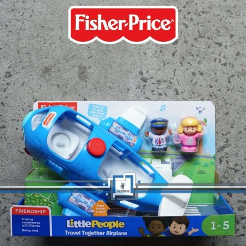Jual Fisher Price Little People Travel Together Airplane Light Sound ...