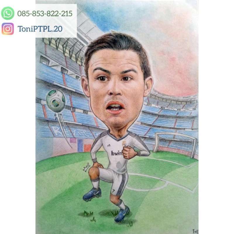 Jual Jasa Lukis Karikatur Lucu Berwarna Ukuran A4 Dan A3 Tanpa