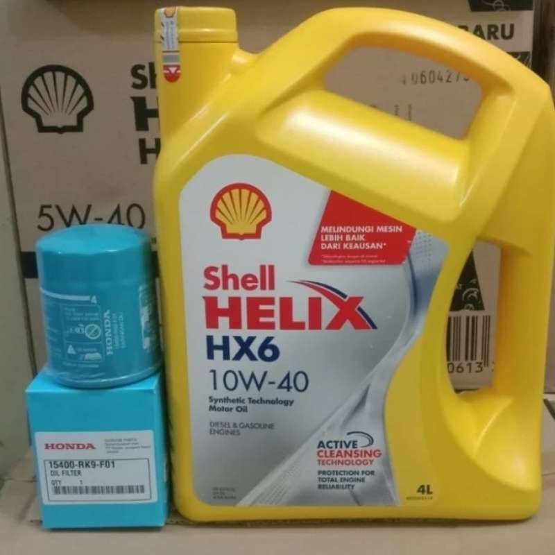 Jual Shell Helix HX6 10W - 40 Paket Filter Oli Honda di Seller Huma ...